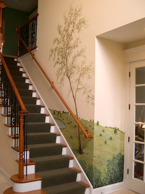 Painted Tree Mural | Muralist Debbie Cerone | Wall Murals